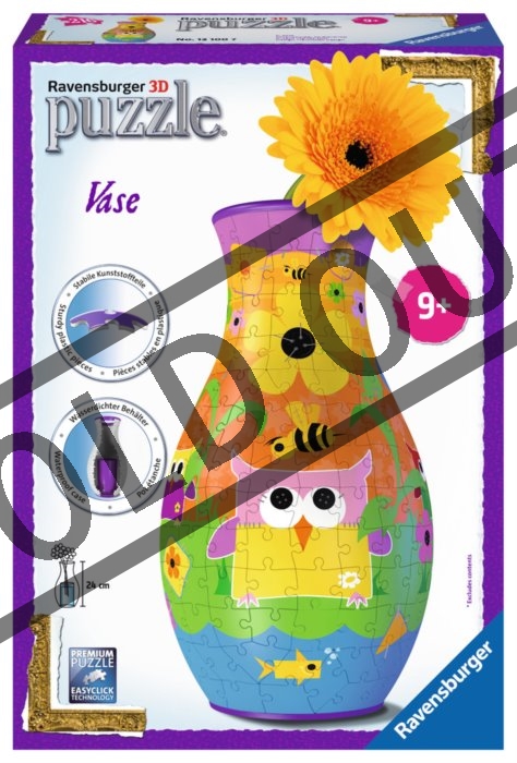 RAVENSBURGER 3D puzzle váza: Sovičky 216 dílků | Puzzle-puzzle.sk