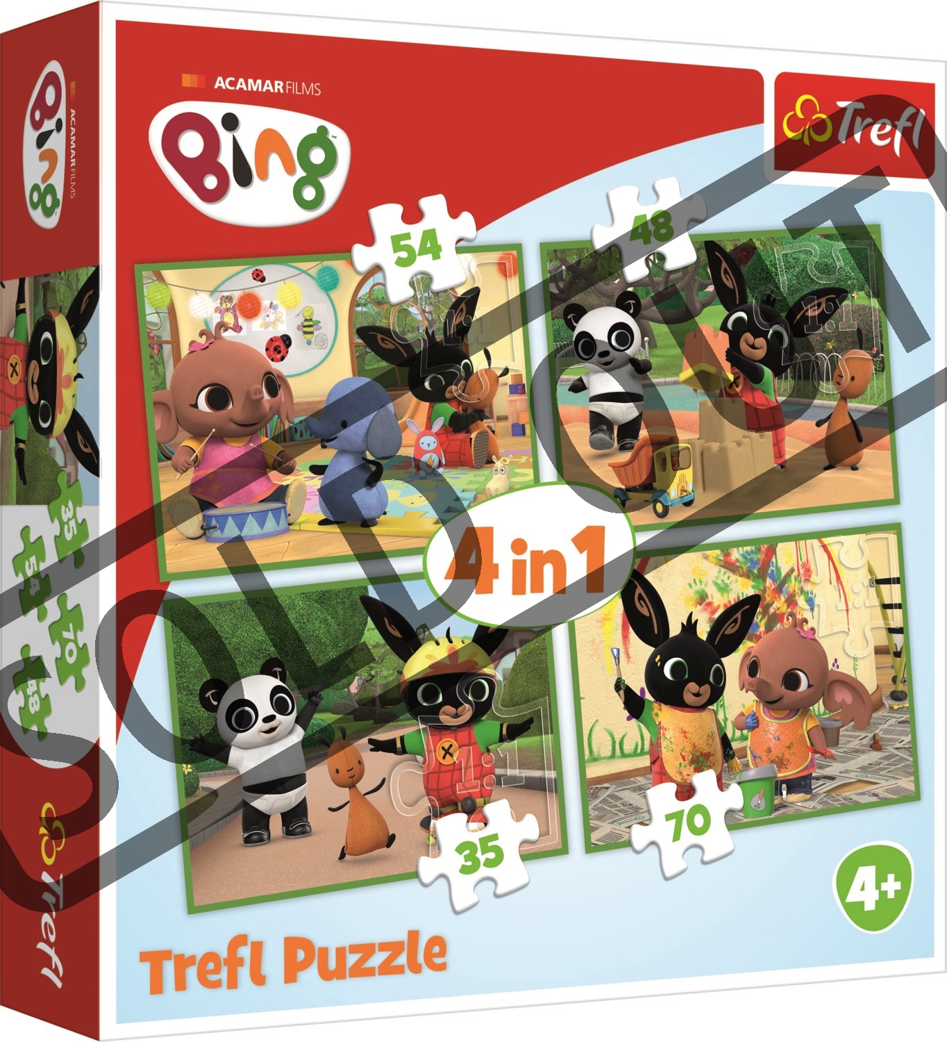TREFL Puzzle Bing 4v1 (35,48,54,70 dílků) | Puzzle-puzzle.sk